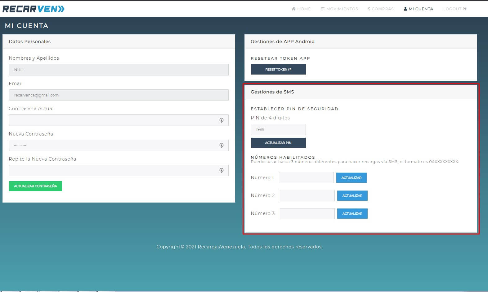 Recargar a todas las operadoras con SMS | RecargasVenezuela